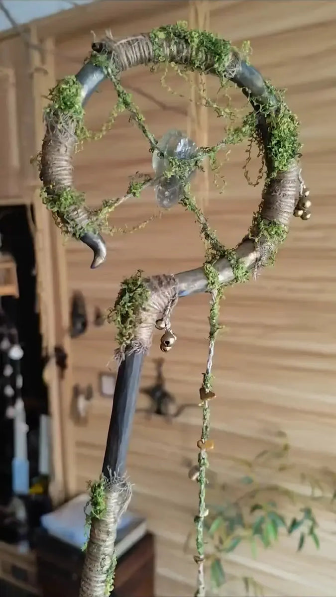 Green Wheel Staff Crystal Wand: Your Energy Channeling Tool – Buddha ...